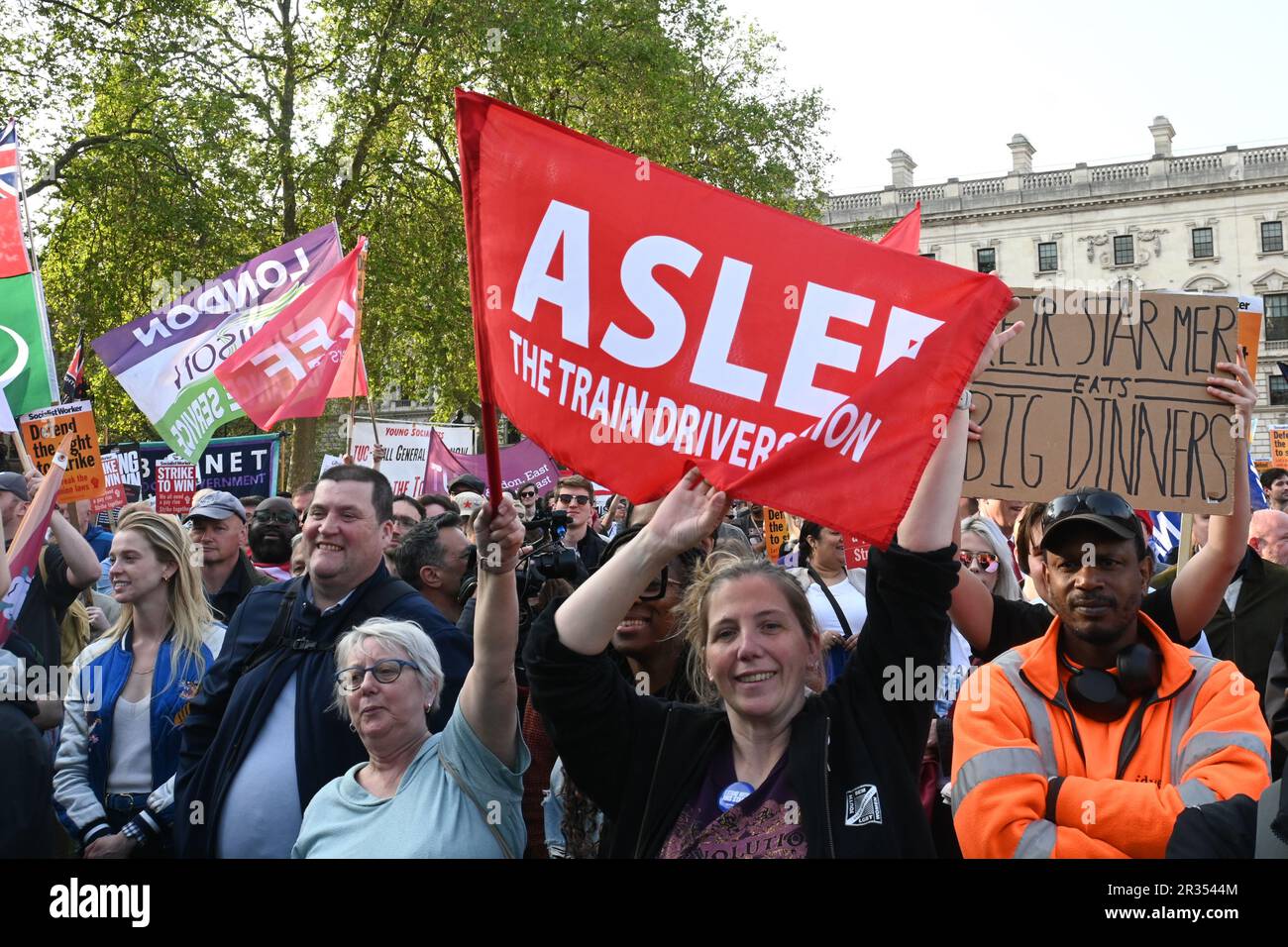 Parliament square, London, UK. 22nd May, 2023. Workers Union protest ...