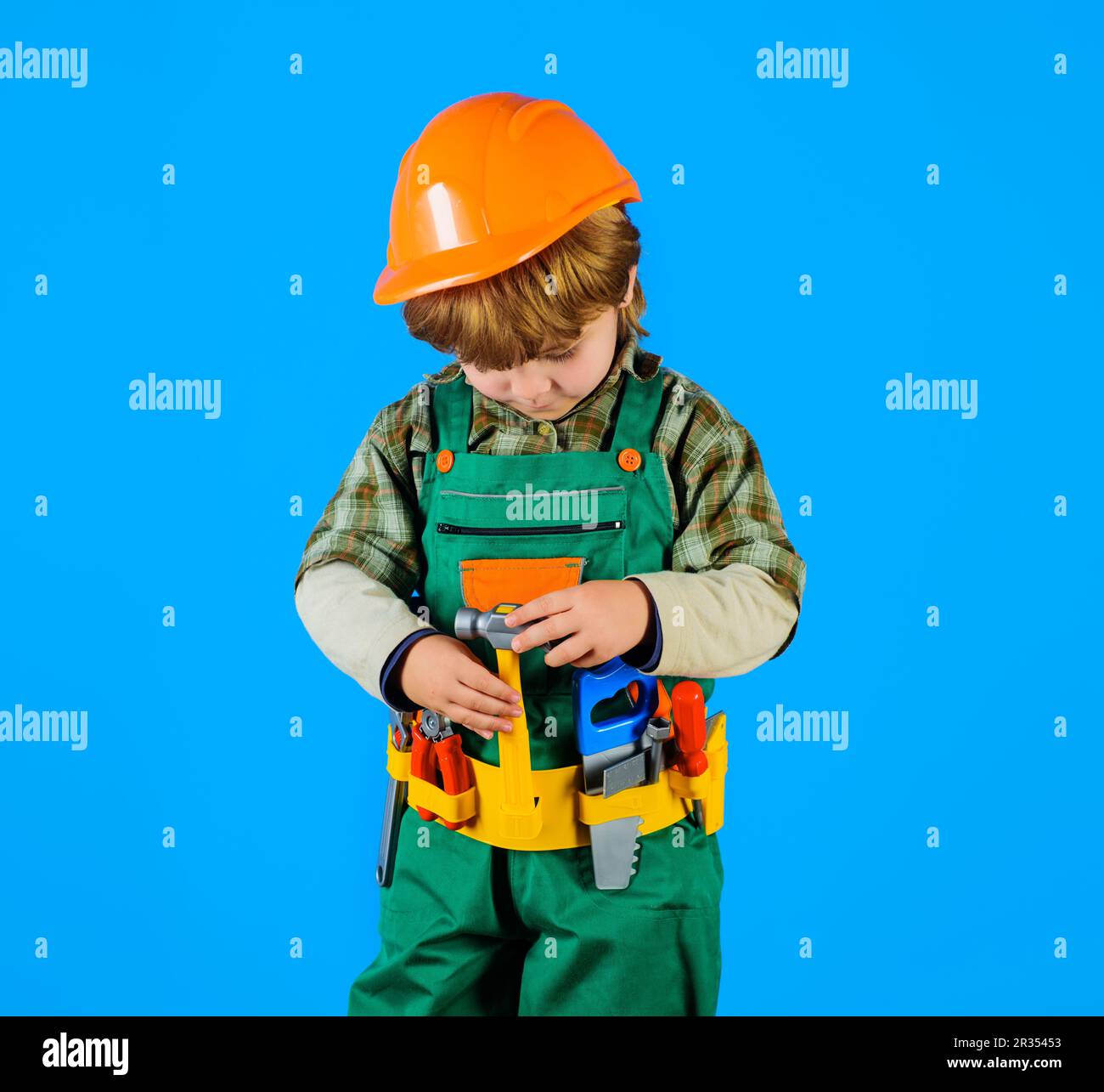 Boy with safety helmet hi-res stock photography and images - Alamy