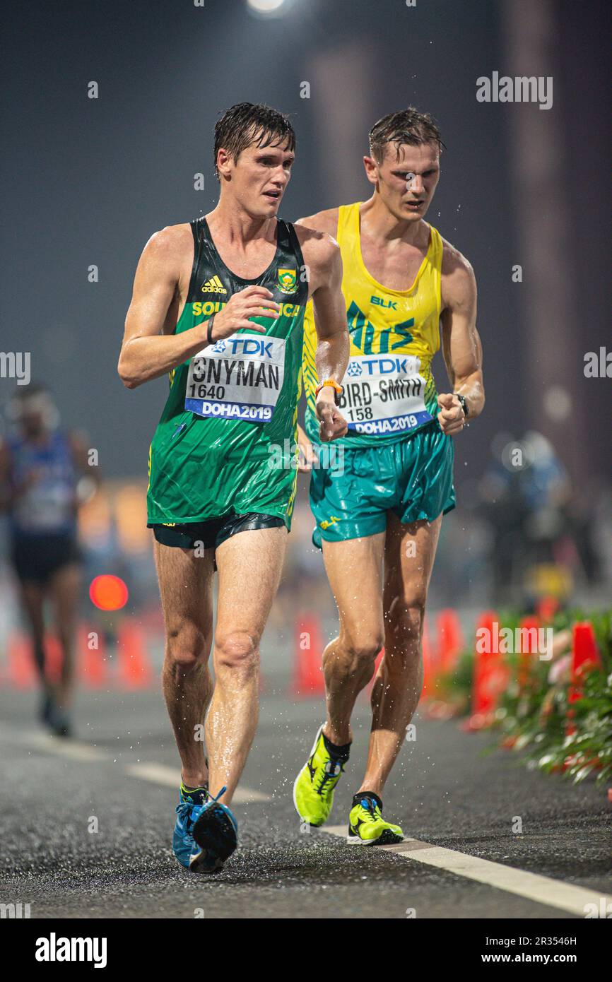 Wayne SNYMAN running the 20 Kilometres Race Walk at the 2019 World ...