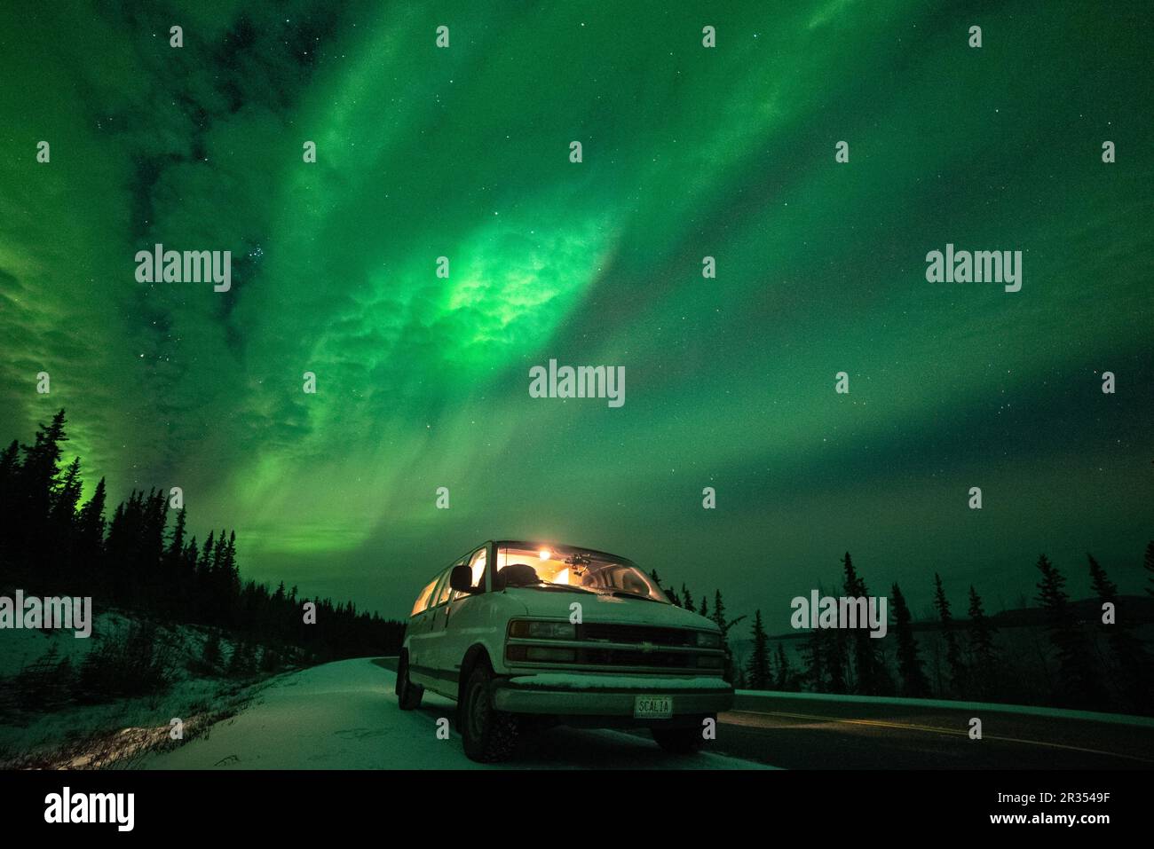 Northern lights display seen in northern Canada, Yukon Territory ...
