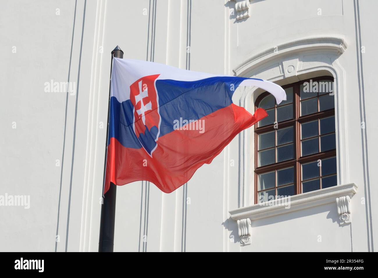 Slovakian national flag Stock Photo - Alamy