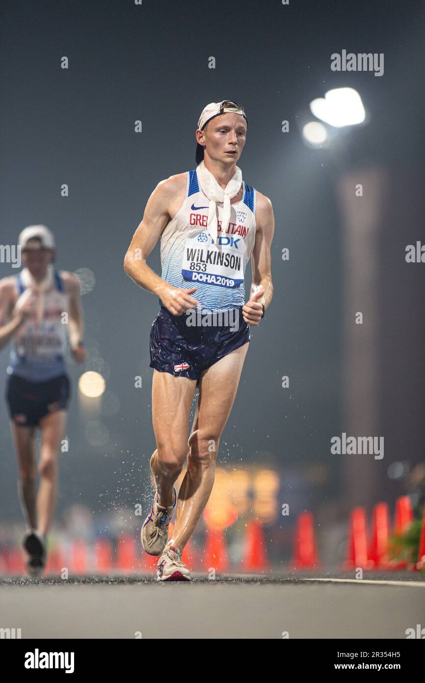 Callum WILKINSON running the 20 Kilometres Race Walk at the 2019 World ...