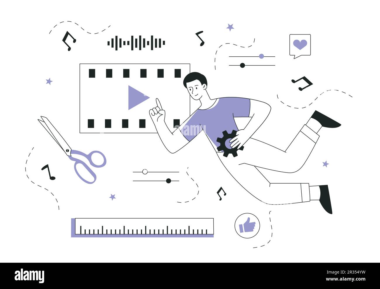 Video editing application Cut Out Stock Images & Pictures - Alamy