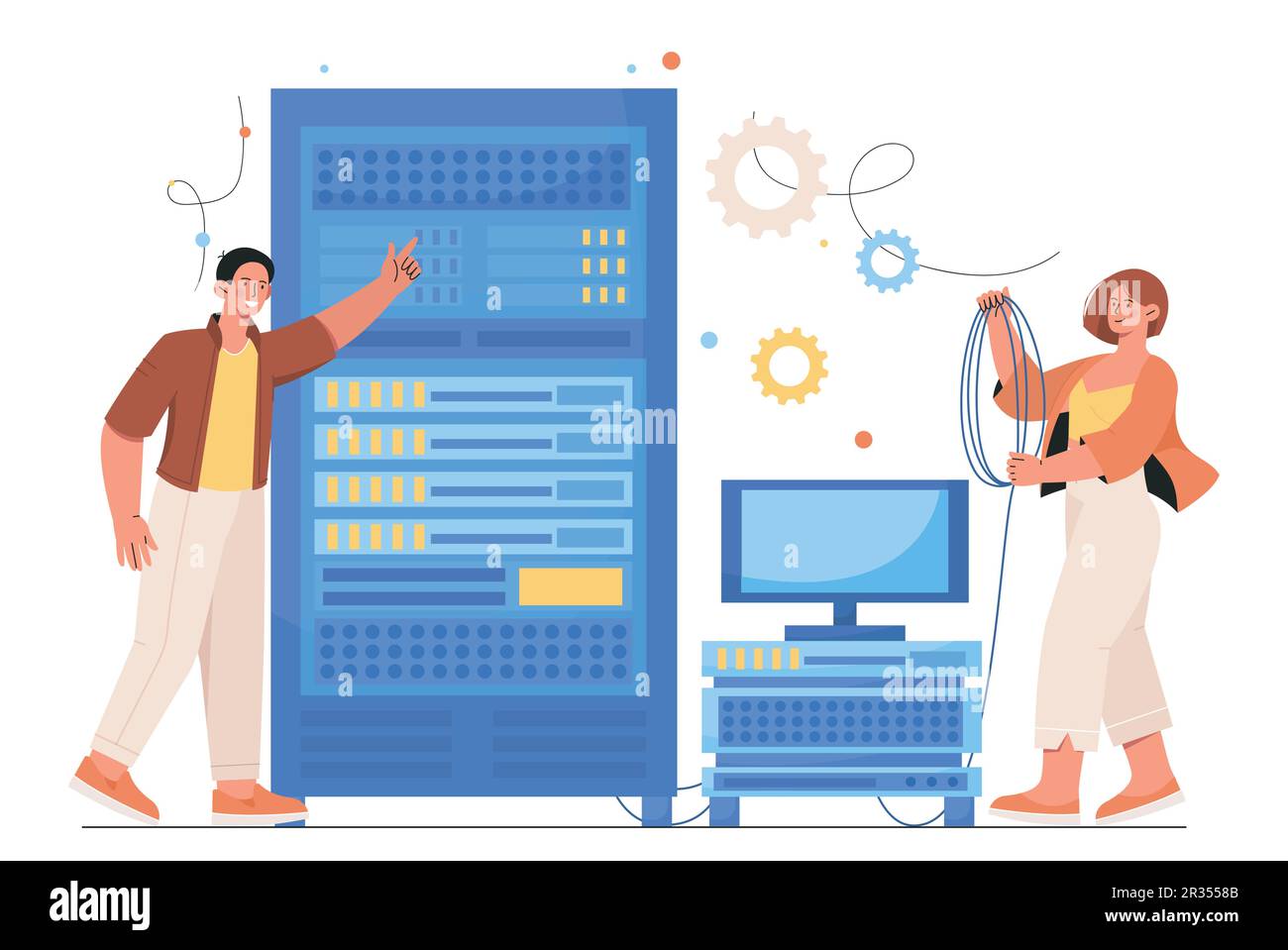 Concept system maintenance connected hi-res stock photography and ...