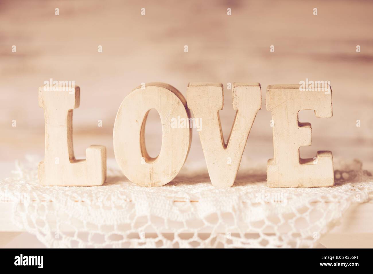 Love wooden letters Stock Photo - Alamy