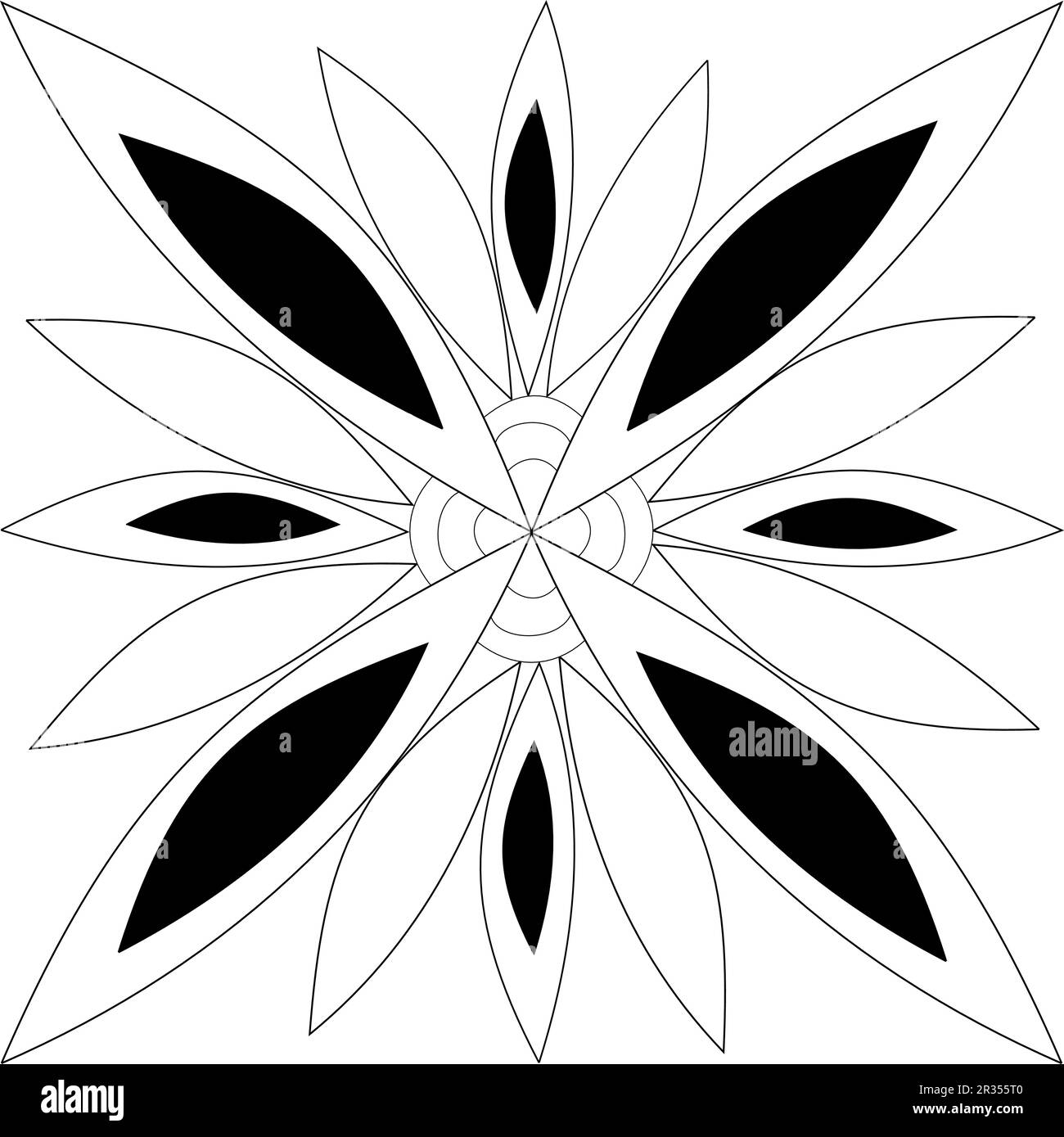 Decorative round floral vector frame, isolated white background. Circle ...