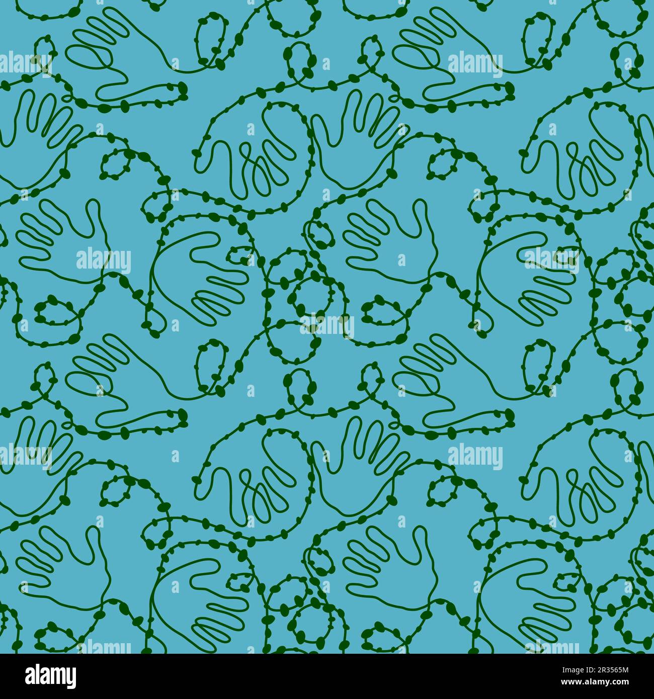 Abstract stripes seamless handprint line art pattern for wrapping paper ...