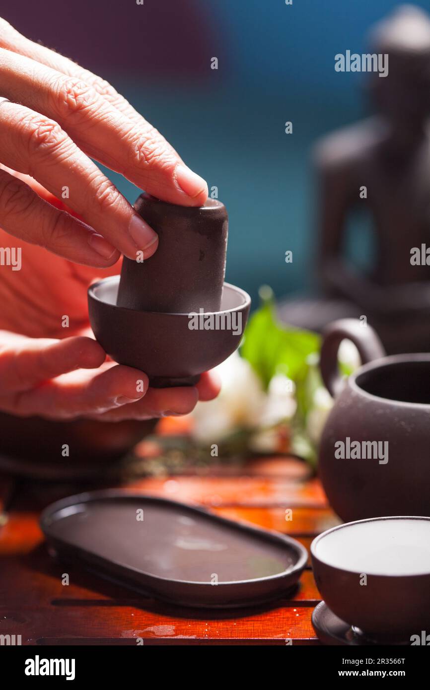 Chinese tea ceremony Stock Photo - Alamy