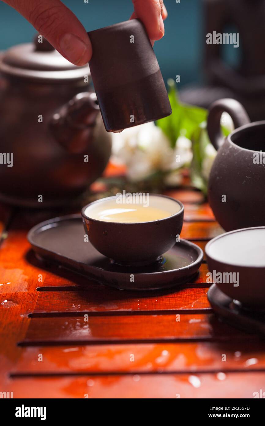 Chinese tea ceremony Stock Photo - Alamy