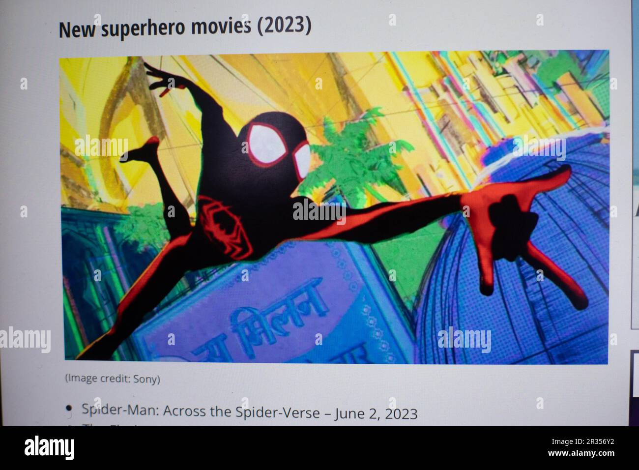 Spider-Man: Across the spider-verse film Stock Photo - Alamy
