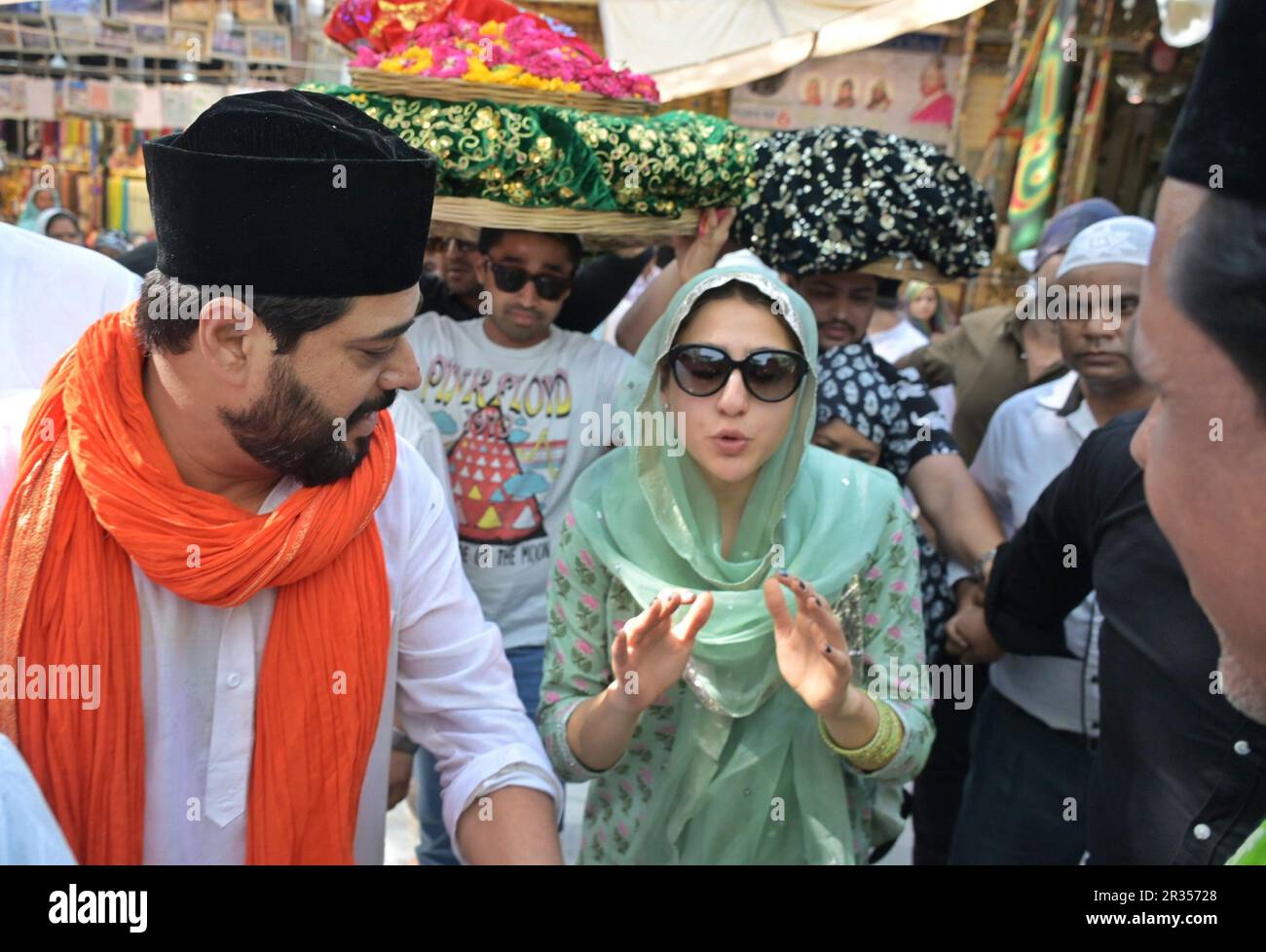 Ajmer, India. 21st May, 2023. Bollywood actress Sara Ali Khan visited Ajmer Sharif Dargah, to ...