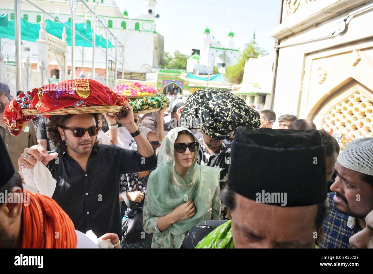 Ajmer, India. 21st May, 2023. Bollywood actress Sara Ali Khan visited Ajmer Sharif Dargah, to ...