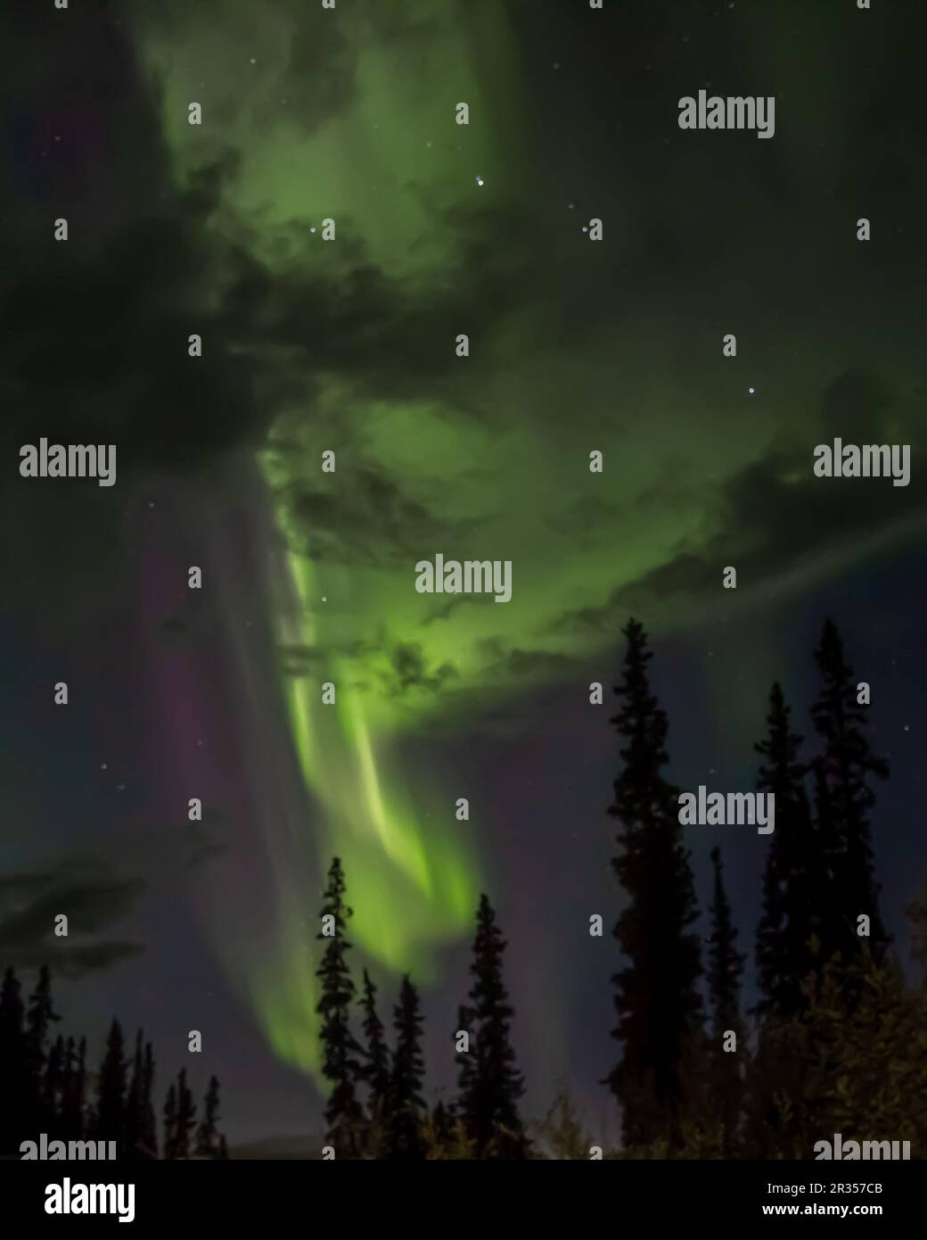 Northern lights display seen in northern Canada, Yukon Territory ...