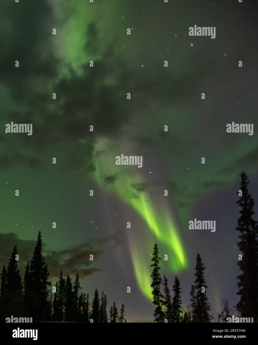 Northern lights display seen in northern Canada, Yukon Territory ...
