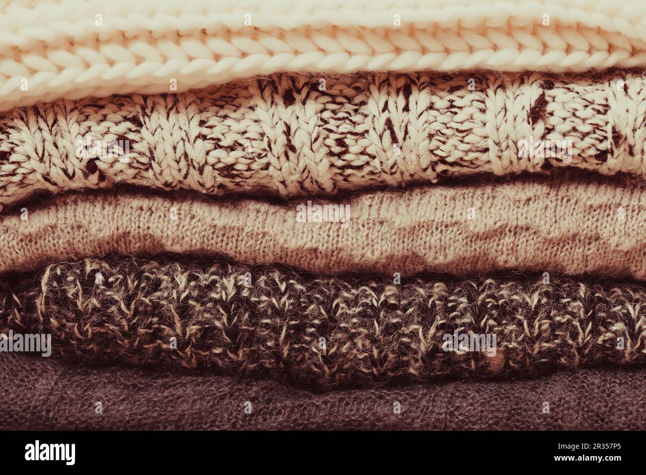 Collection of woolen clothes Stock Photo - Alamy
