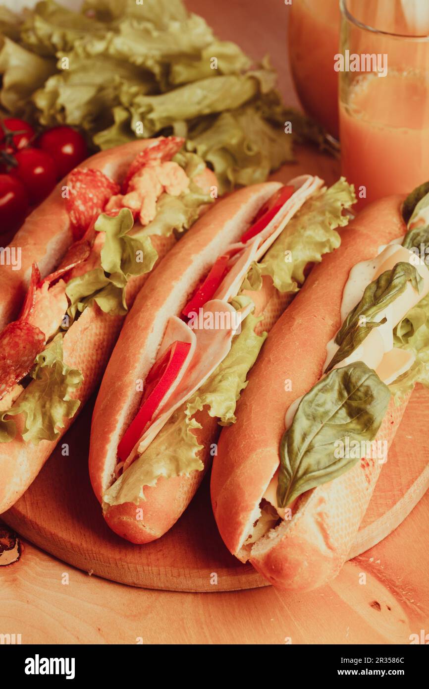 Types of sandwiches hi-res stock photography and images - Alamy