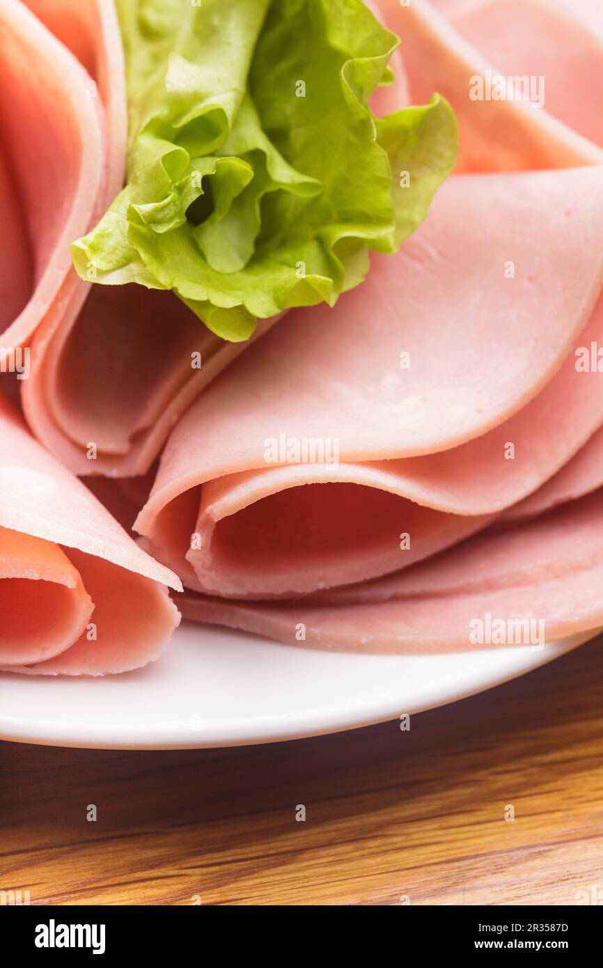 The Ham slices Stock Photo - Alamy