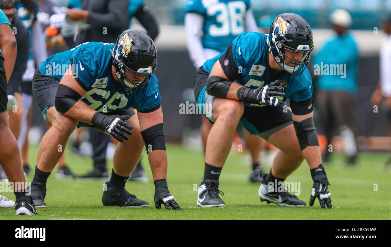 Jacksonville Jaguars offensive lineman Tyler Shatley (69) and offensive ...