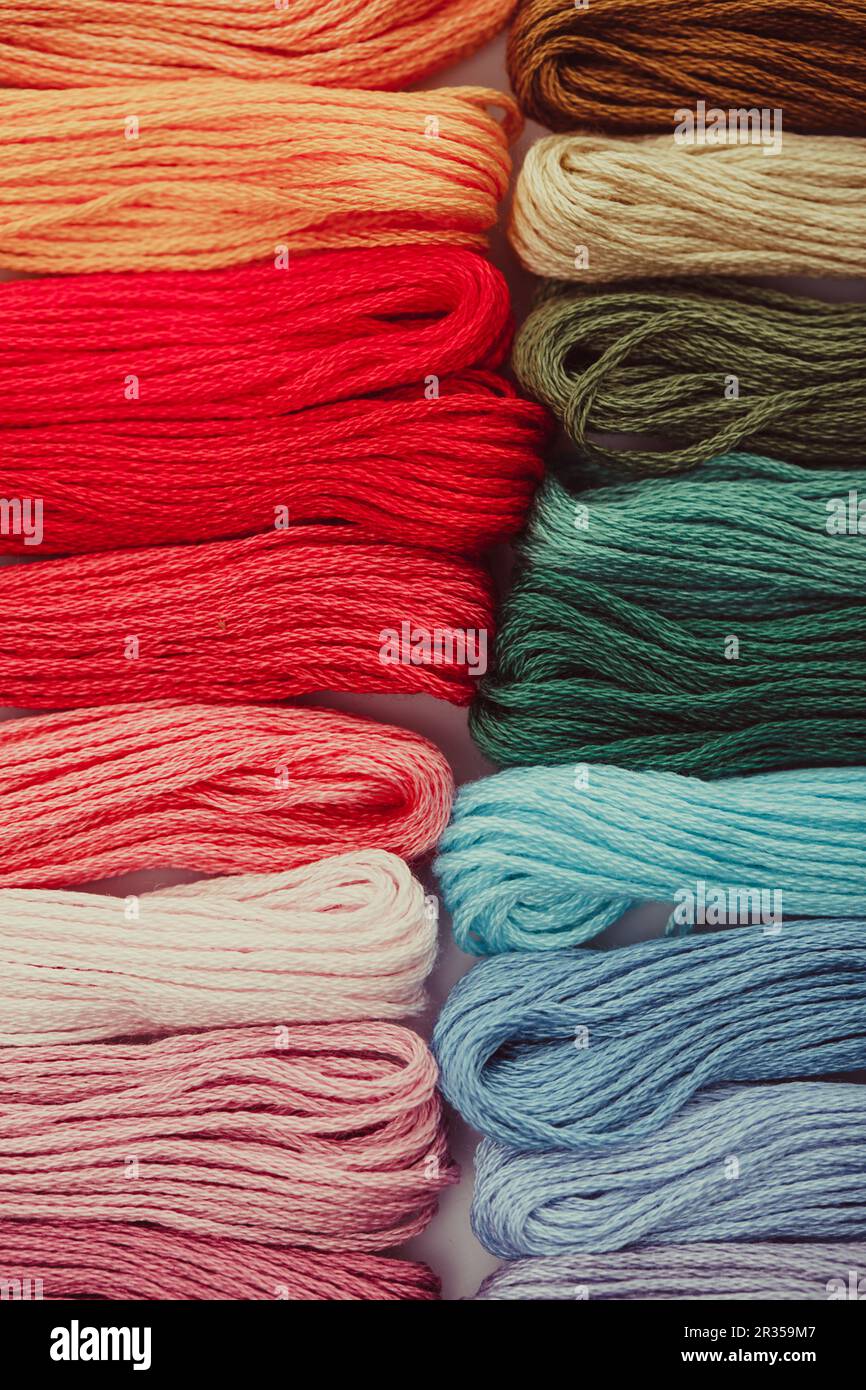 The embroidery floss Stock Photo - Alamy