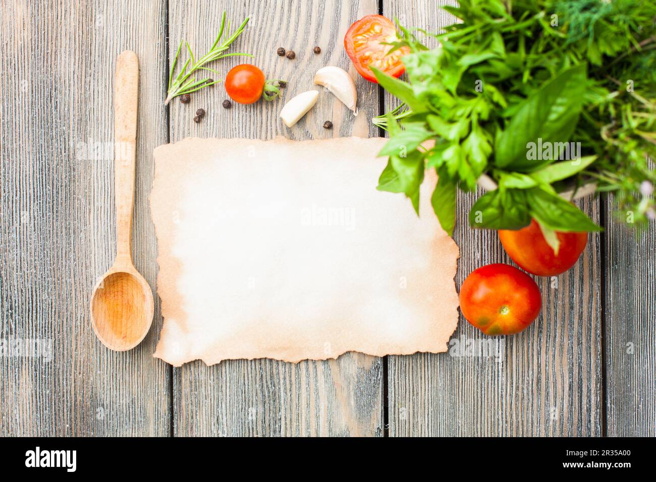The Italian recipe Stock Photo - Alamy