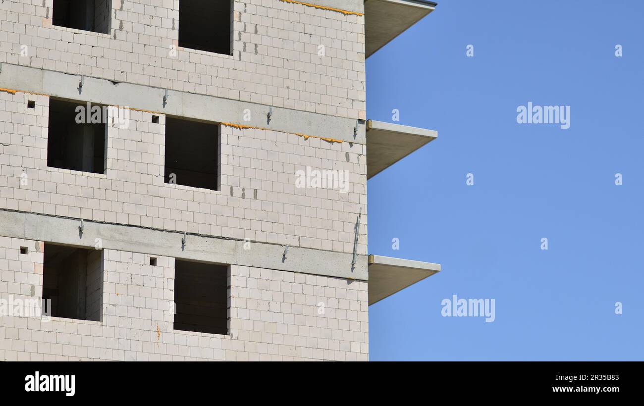 Residential building under construction. Building under construction ...