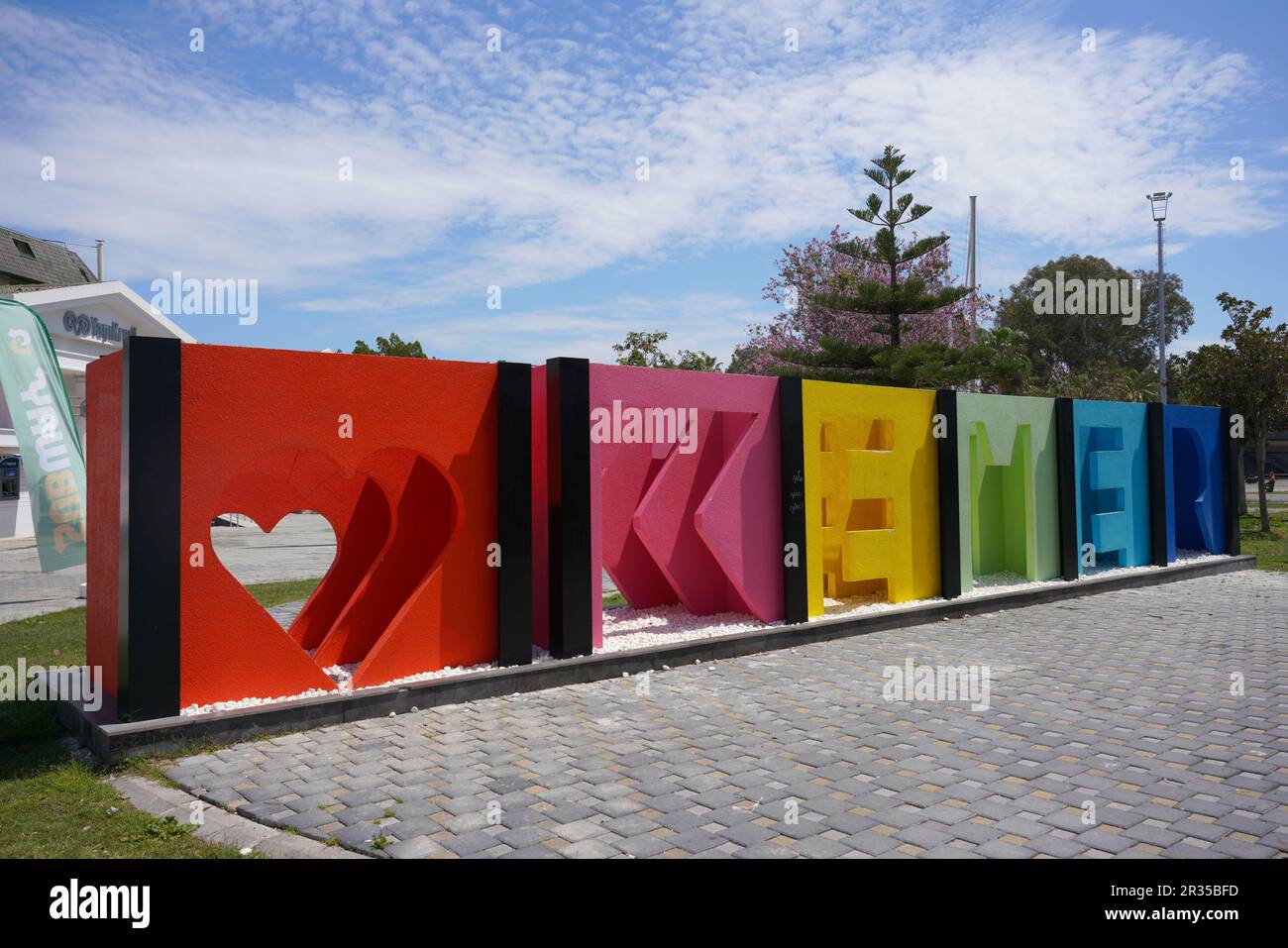 ANTALYA, TURKIYE - MAY 07, 2023: Colourful Kemer Sign in Kemer Town ...