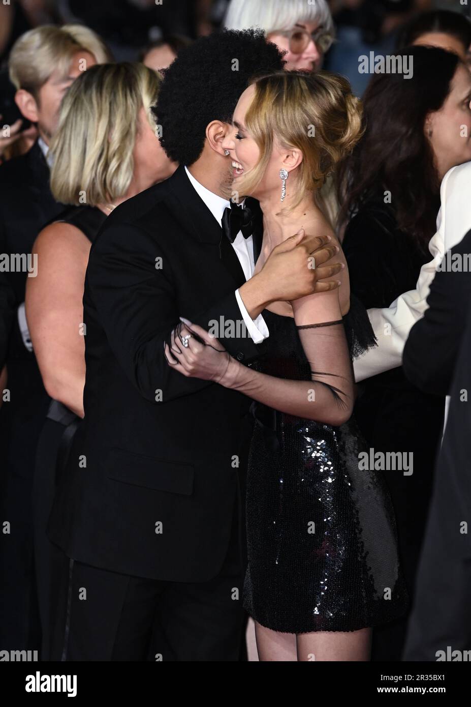 Cannes, France. 22nd May, 2023. Cannes, France. May 22nd, 2023. Lily-Rose Depp and Abel 'The ...