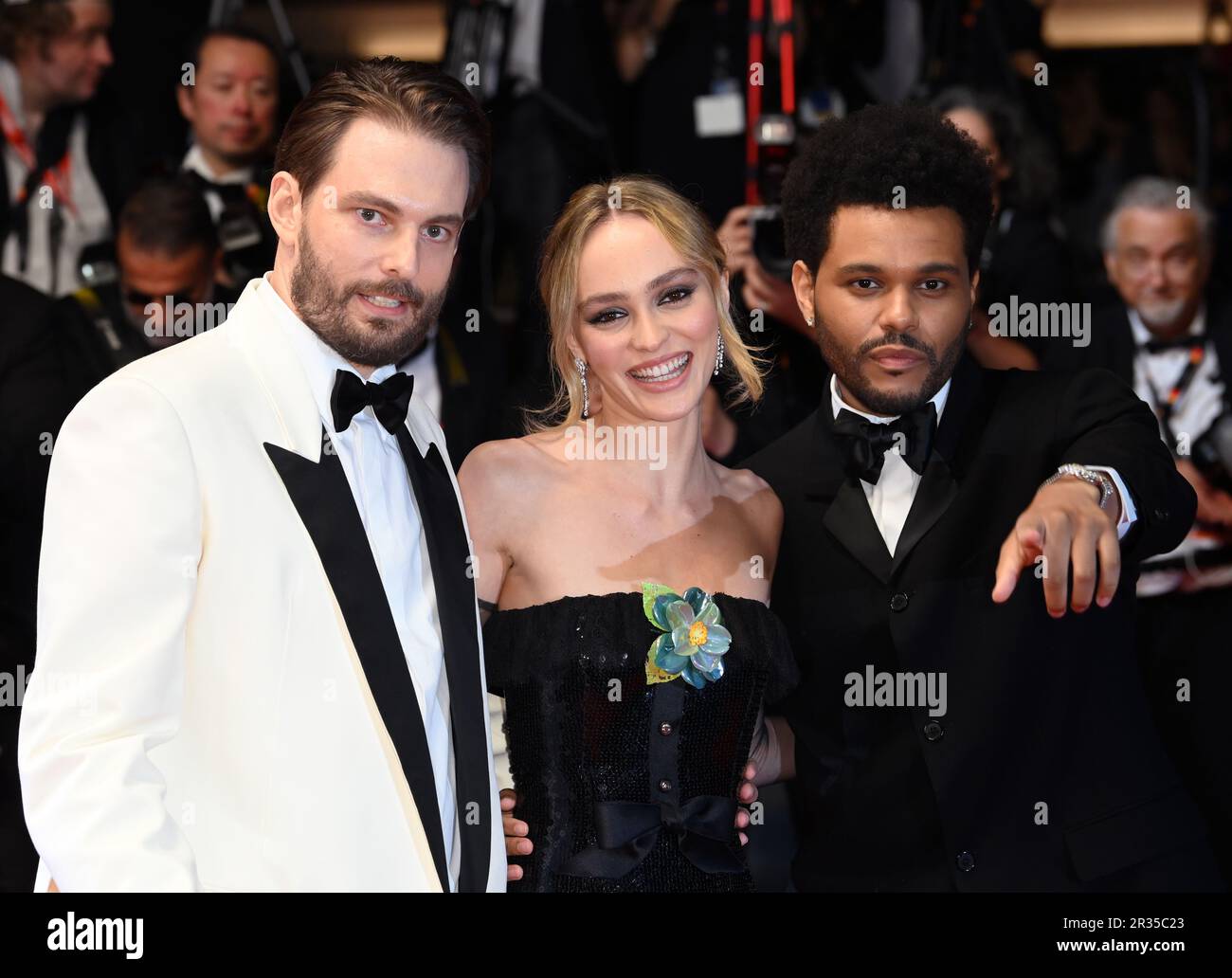 Cannes, France. 22nd May, 2023. Cannes, France. May 22nd, 2023. Sam Levinson and Lily-Rose Depp ...