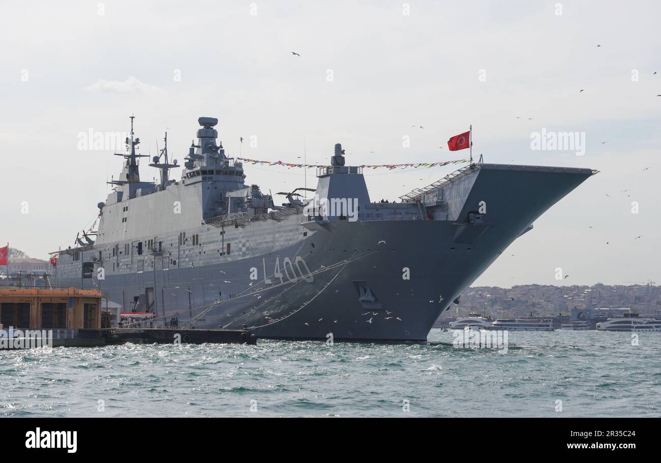 ISTANBUL, TURKIYE - APRIL 22, 2023: TCG Anadolu Ship in Sarayburnu Port ...
