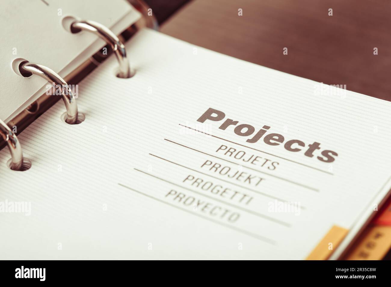 The Projects organizer Stock Photo - Alamy
