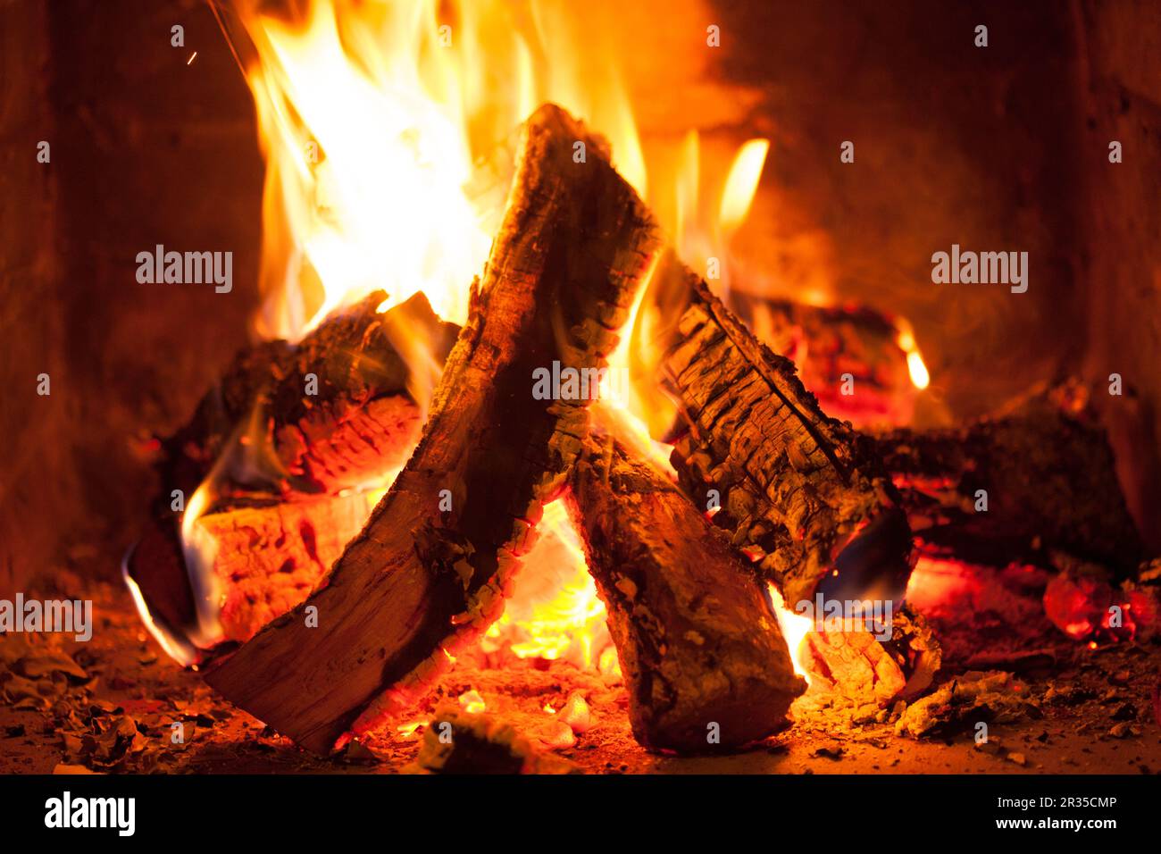 The burning fire Stock Photo - Alamy