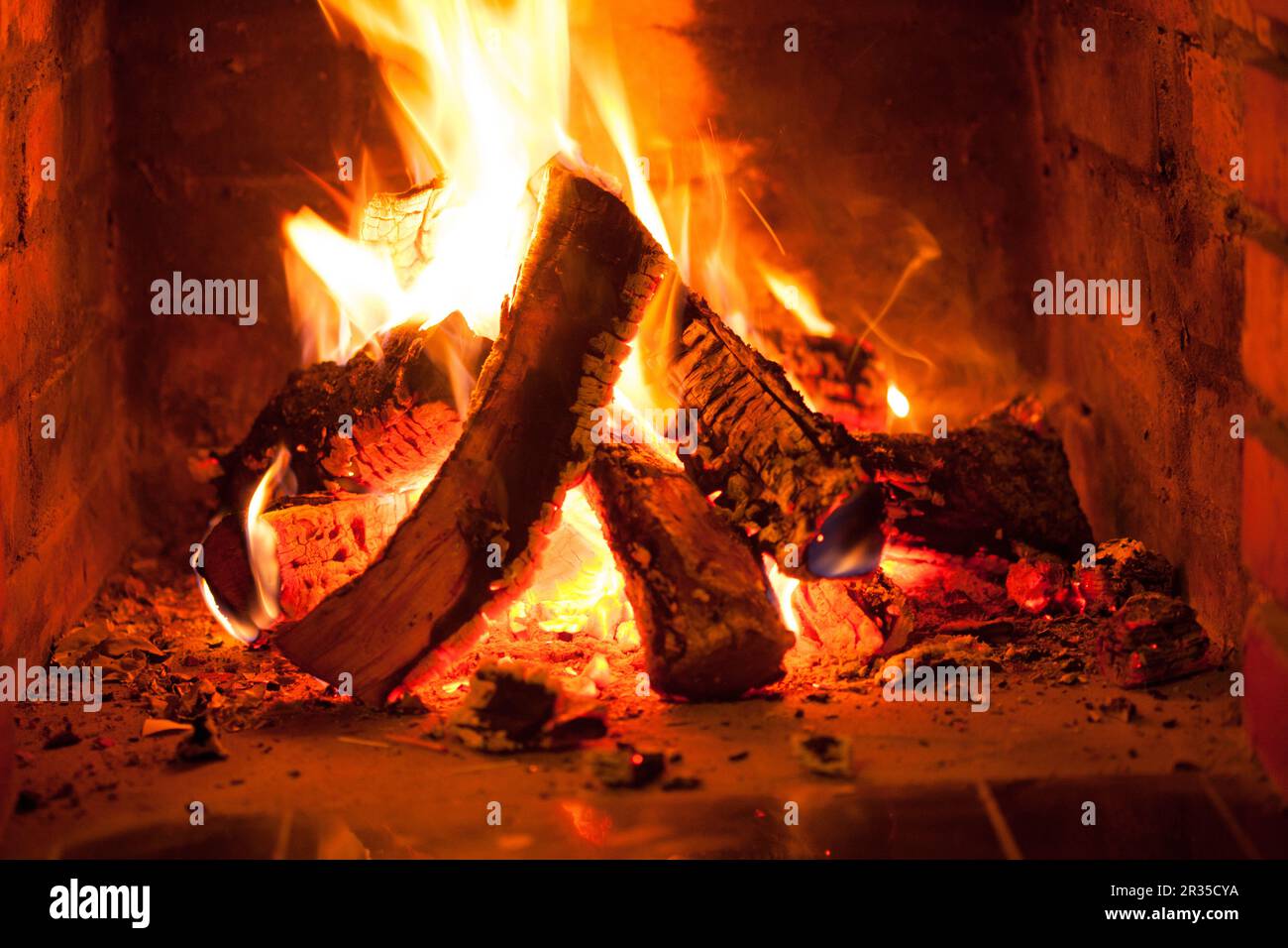 The burning fire Stock Photo - Alamy