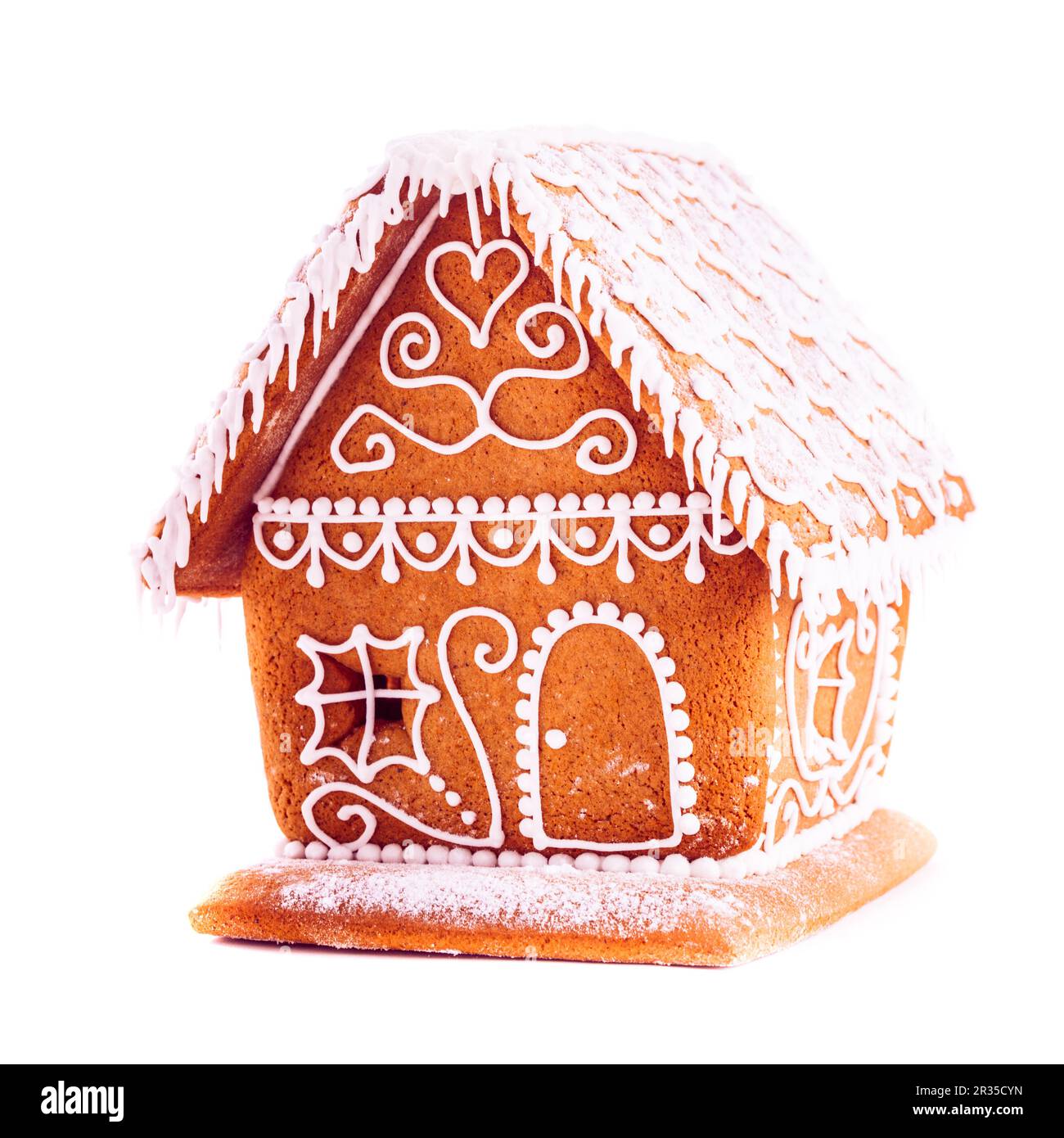 Gingerbread house isolated Stock Photo - Alamy
