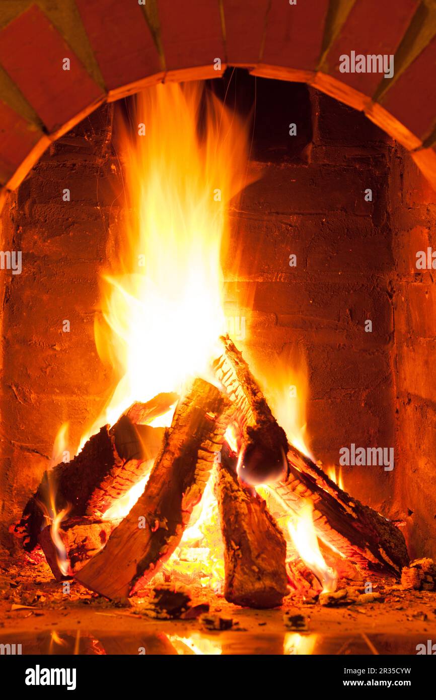The burning fire Stock Photo - Alamy