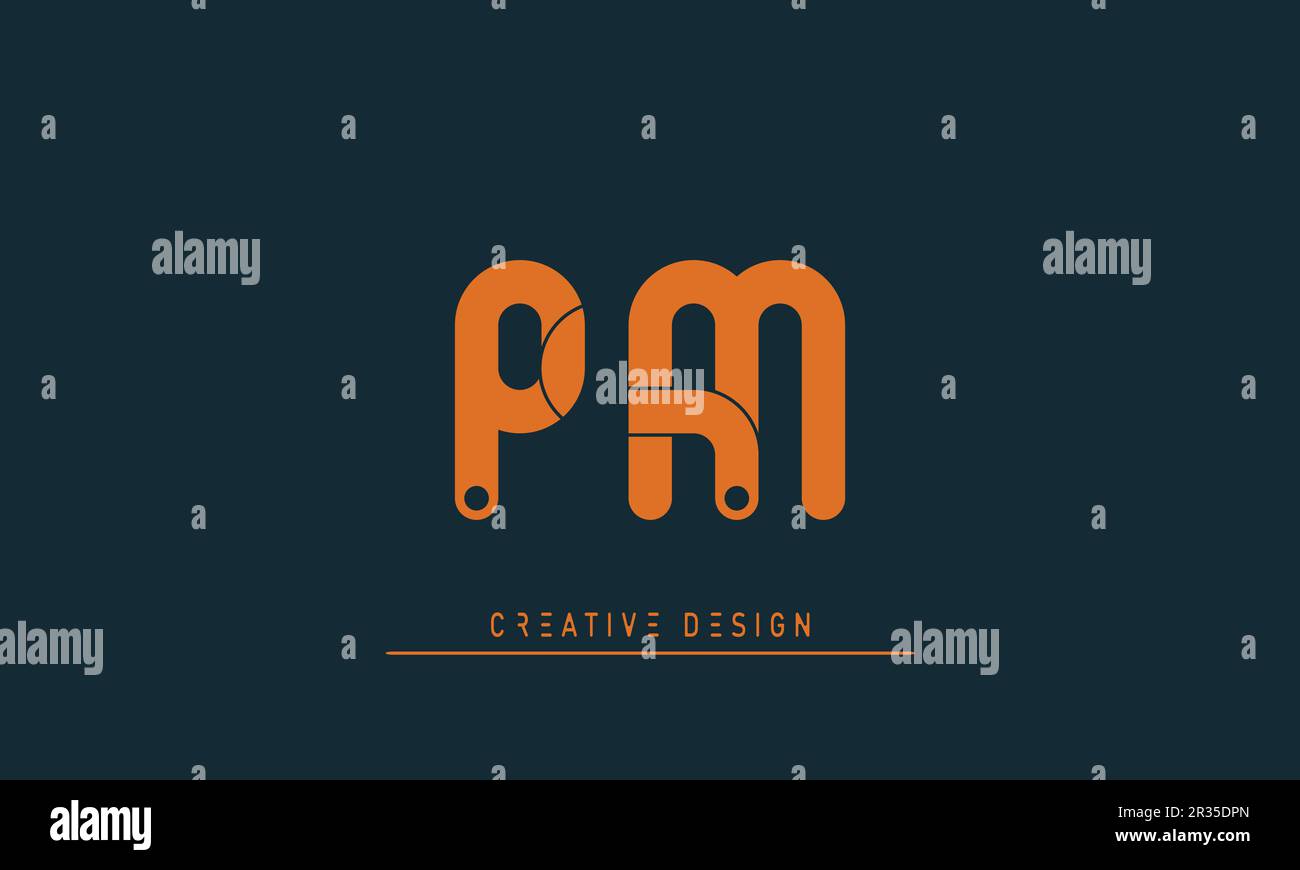Alphabet letters Modern Creative logo PM , MP Stock Vector Image & Art ...