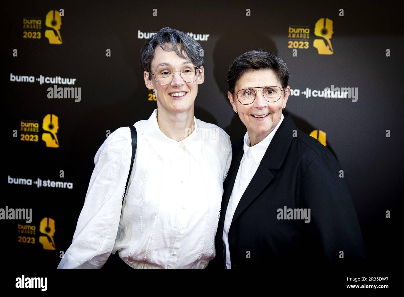 AMSTERDAM - Anne van Veen and Han Bosman on the red carpet, prior to ...