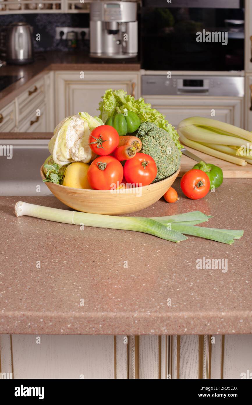 Vegetables in the kitchen Stock Photo - Alamy