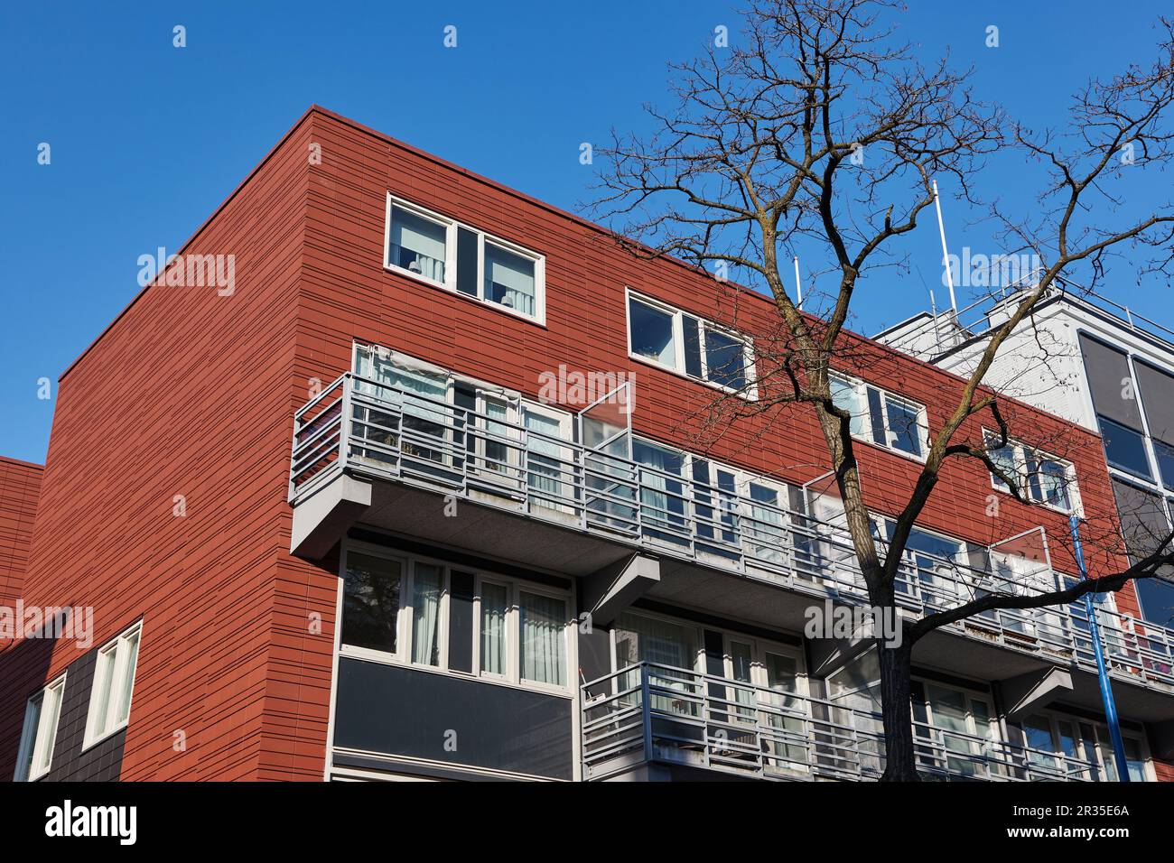 Flats in a city building Stock Photo - Alamy