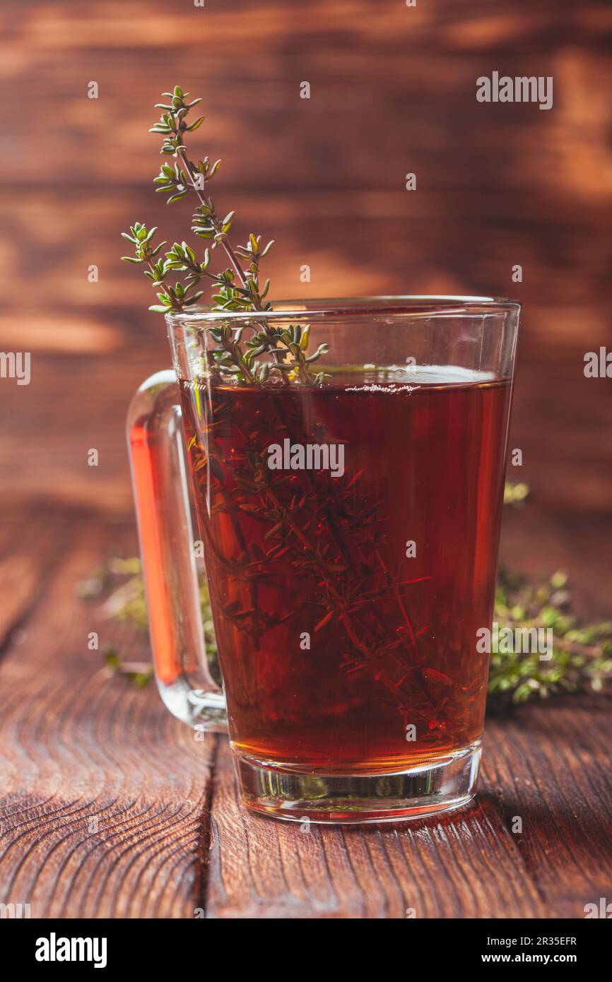 The thyme tea Stock Photo - Alamy