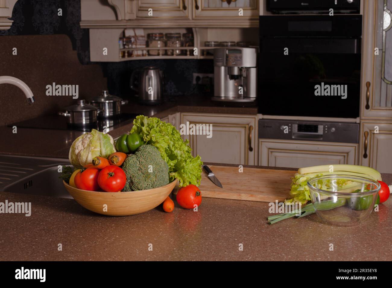 Vegetables in the kitchen Stock Photo - Alamy