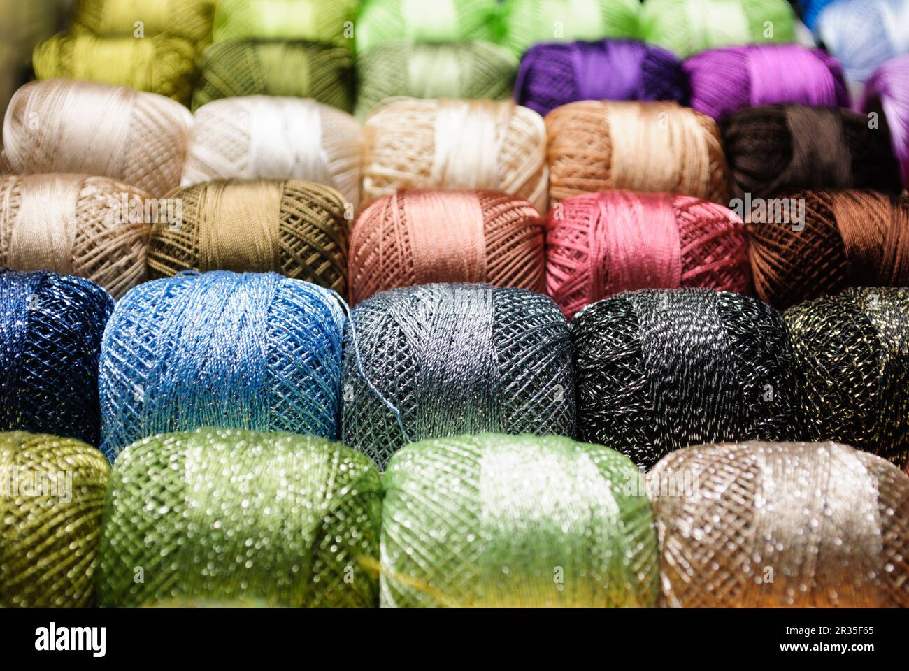 The color threads Stock Photo - Alamy