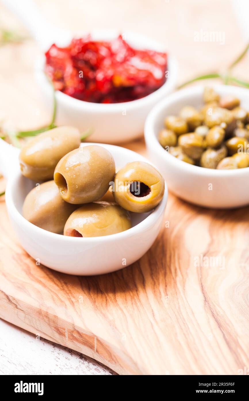 Close up marinated olive hi-res stock photography and images - Alamy