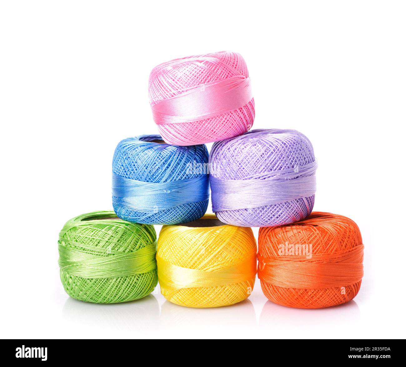 Color threads pyramid Stock Photo - Alamy