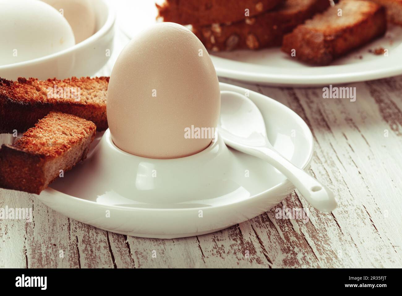 The soft-boiled egg Stock Photo - Alamy
