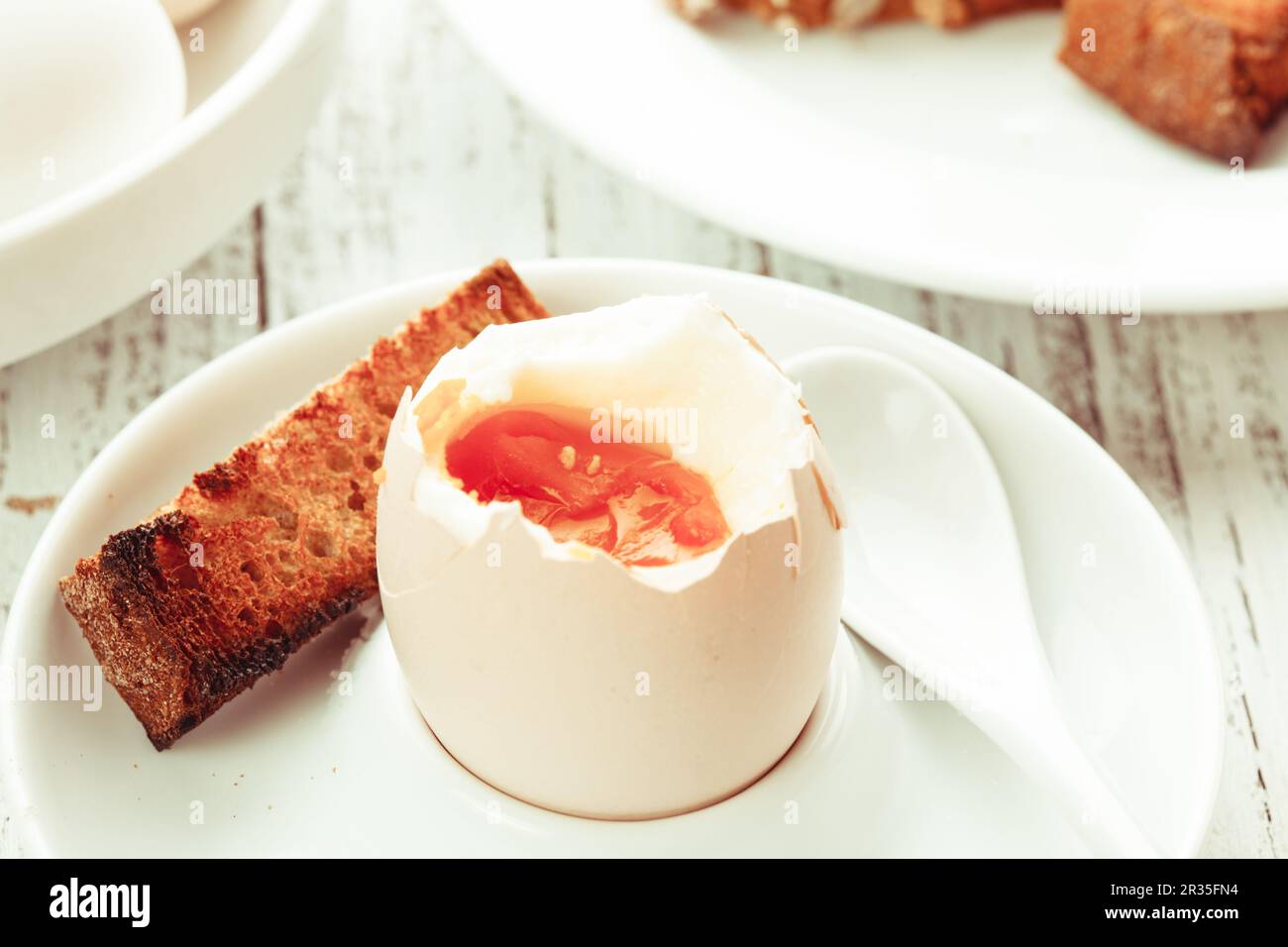 The soft-boiled egg Stock Photo - Alamy