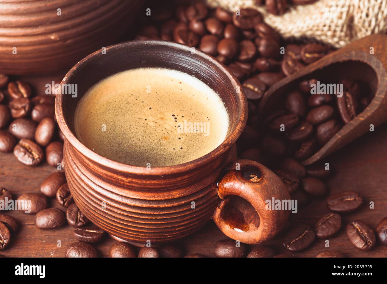 Old fashioned cup of coffee hi-res stock photography and images - Alamy