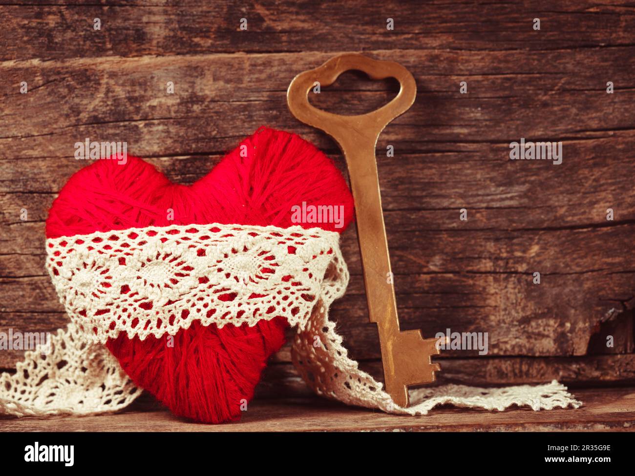 Red thread heart Stock Photo - Alamy