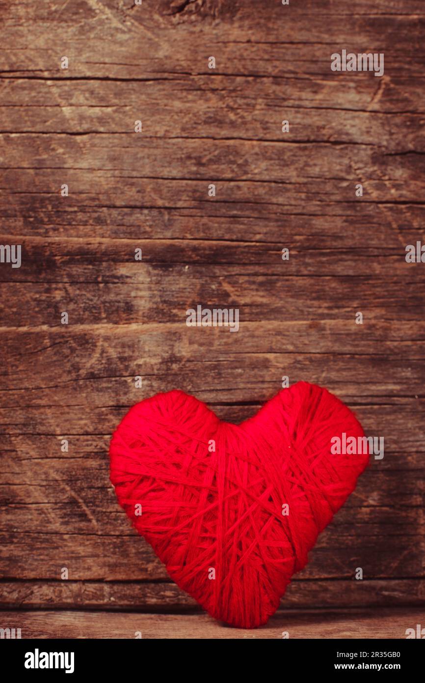 Red thread heart Stock Photo - Alamy