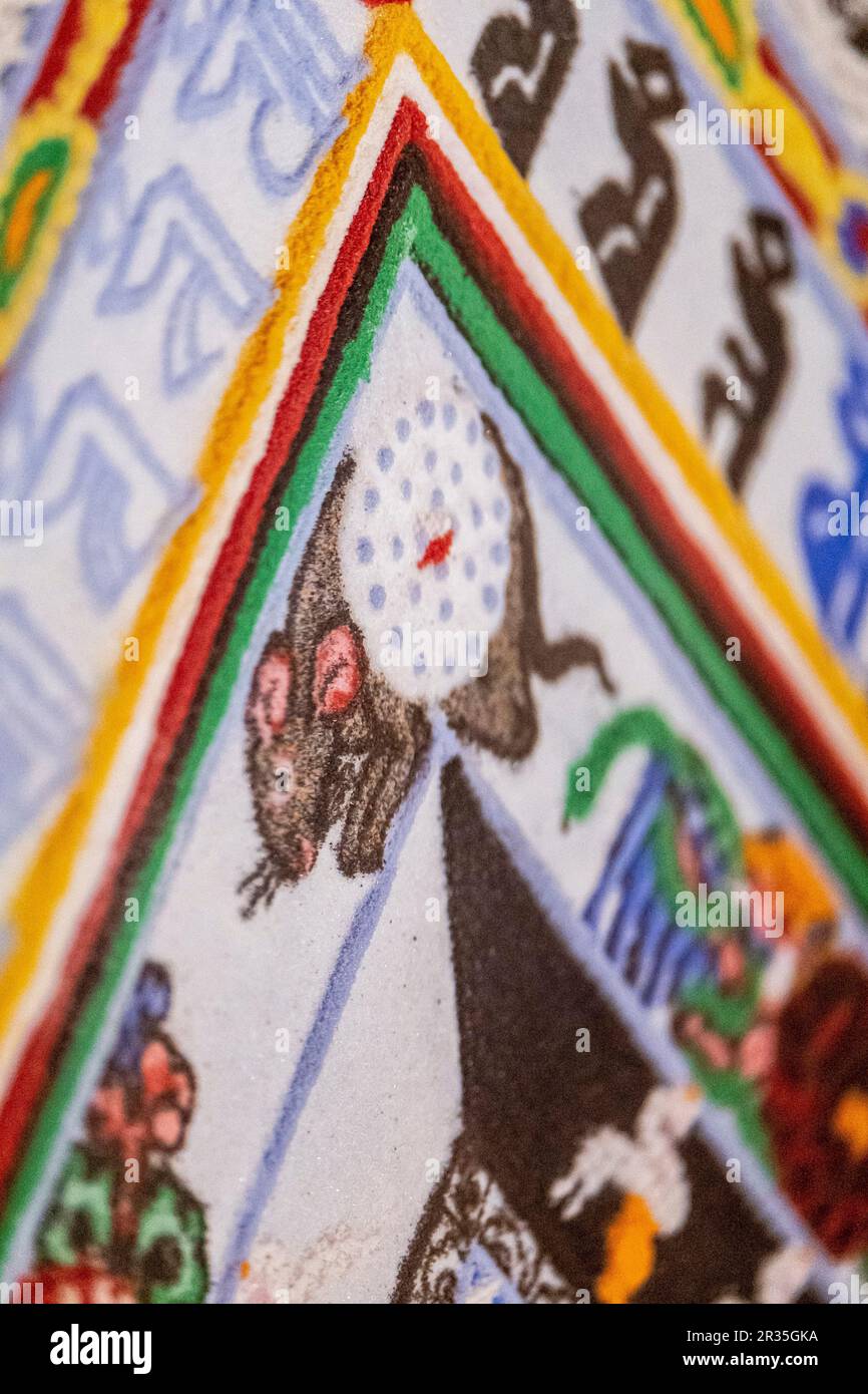 rat symbolizing a month of the year, Mandala of the body, Kalachakcra ...