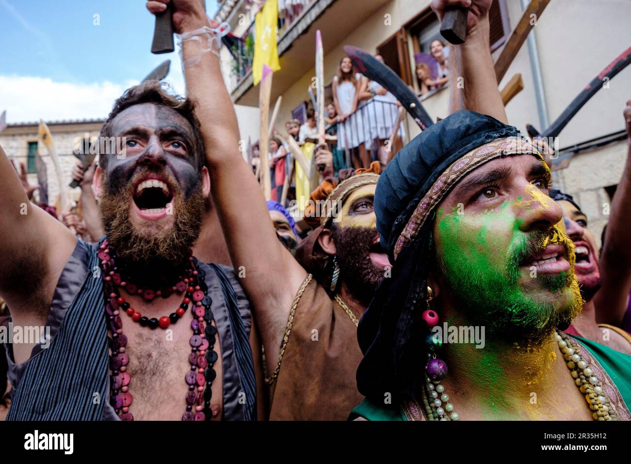 Moros y cristianos, fiesta de La Patrona, Pollença, ,Mallorca, balearic ...